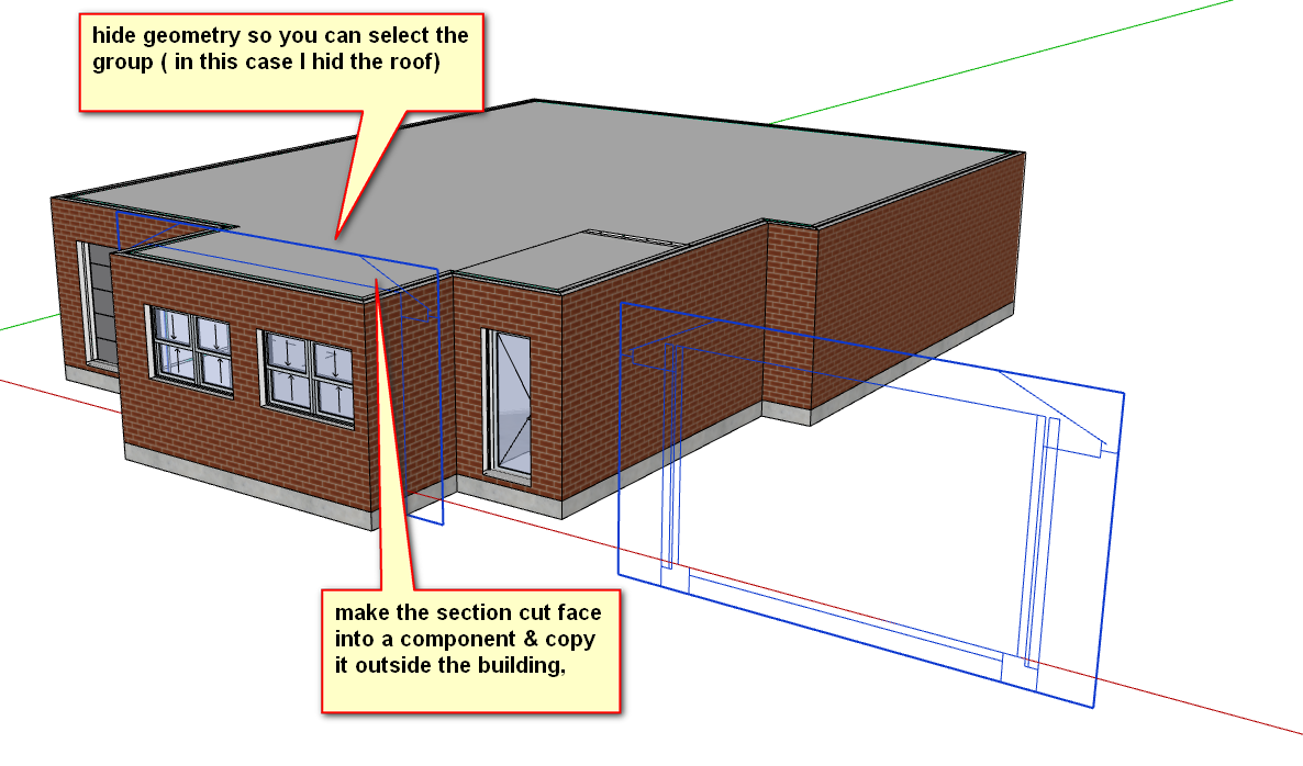 3D model Section cut fills in Sketchup and PlusSpec - PlusSpec