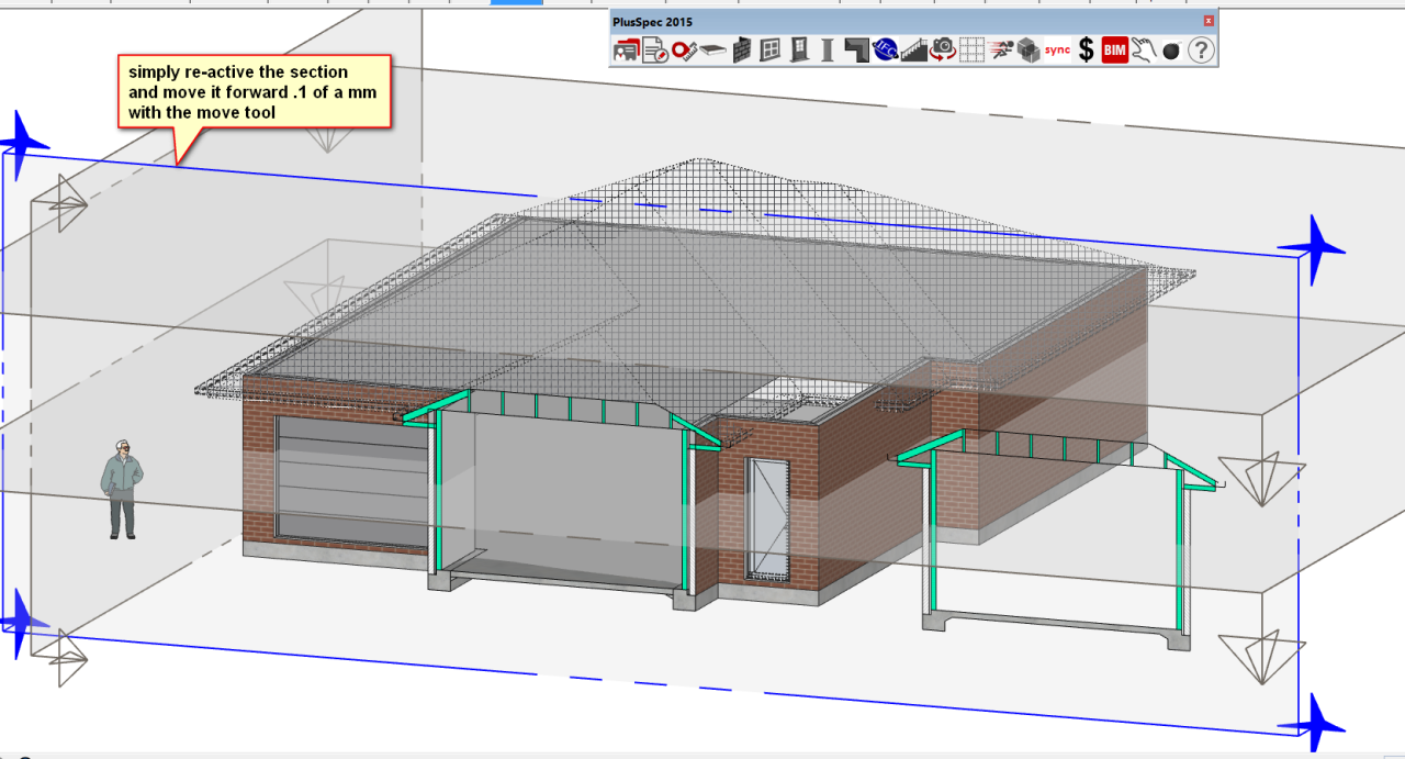 3D model Section cut fills in Sketchup and PlusSpec - PlusSpec